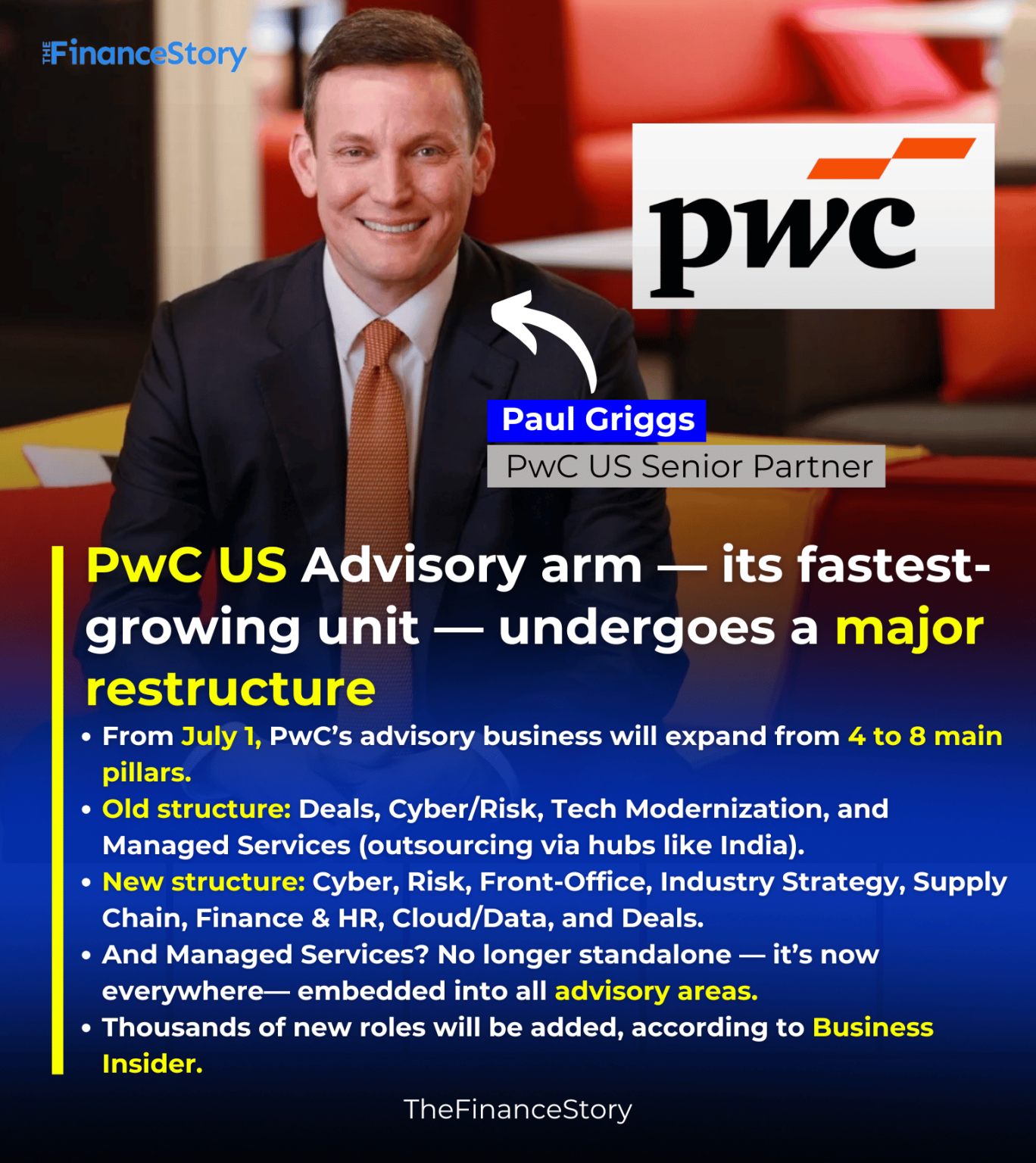 PwC US revamped advisory division. Plans thousands new hires!