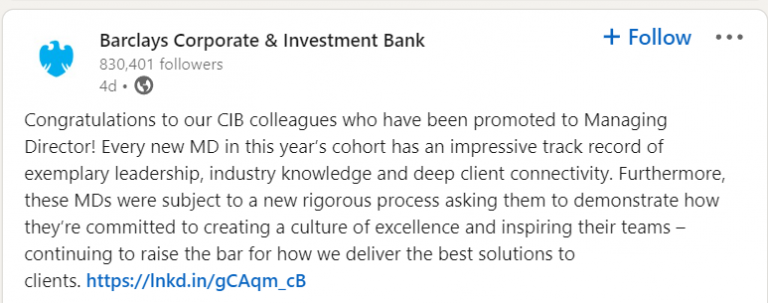 Barclays appoints 81 New Managing Directors in the Corporate and ...