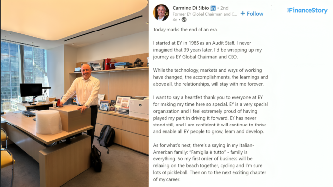 EY CEO retires after a bold 5-year leadership: Carmine Di Sibio’s 39 ...